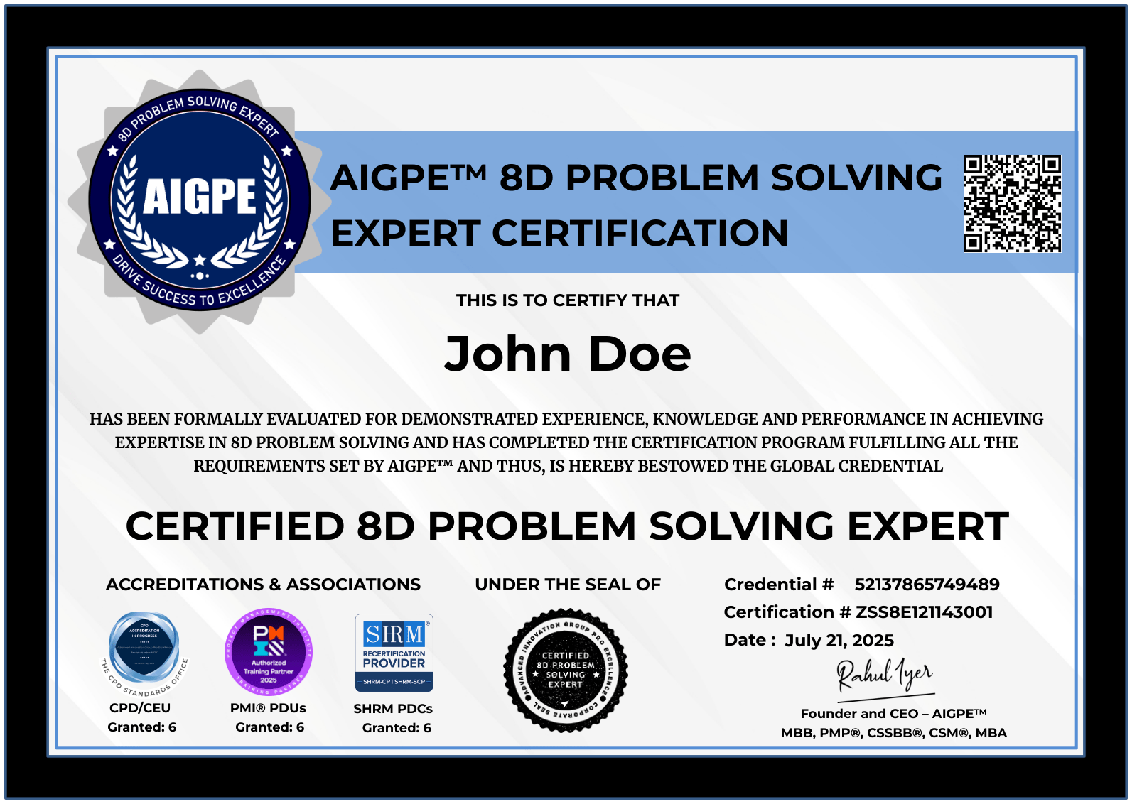 8D Problem Solving Expert - AIGPE