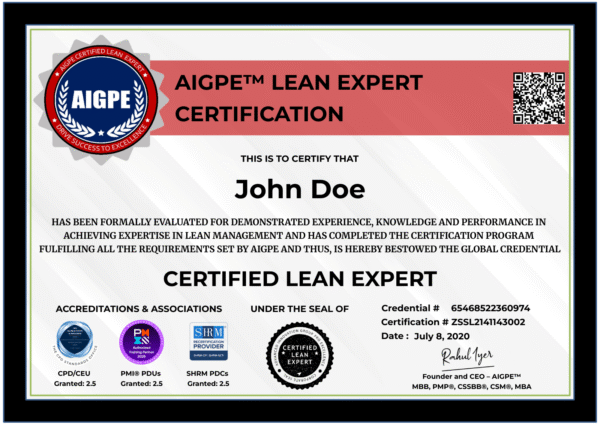 Lean Expert - Body of Knowledge - AIGPE